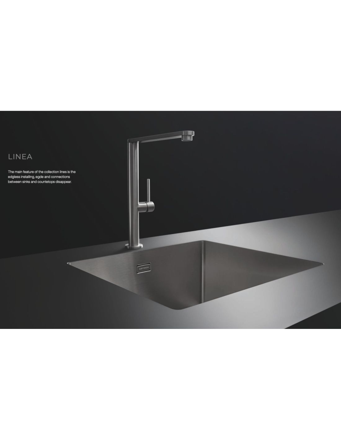 ARTINOX LINEA 45 Stainless Steel Kitchen sink Colour range Stainless ...