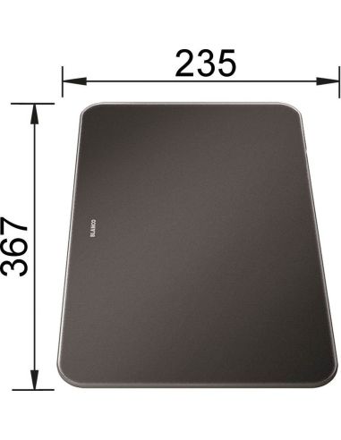 BLANCO BLACK Glass cutting board 233677 Colour range Metal Glass